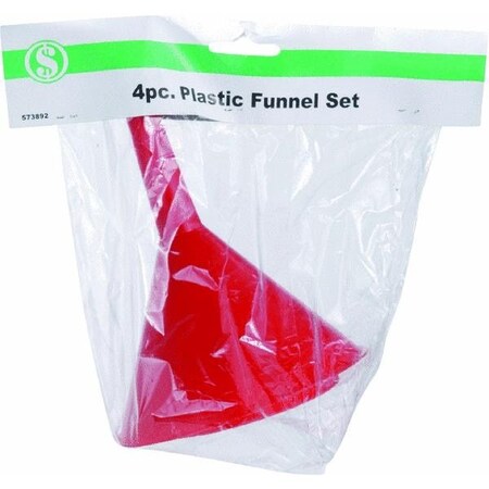 Do It Best 4-Piece Plastic Funnel Set - Smart Savers GA037 | Zoro